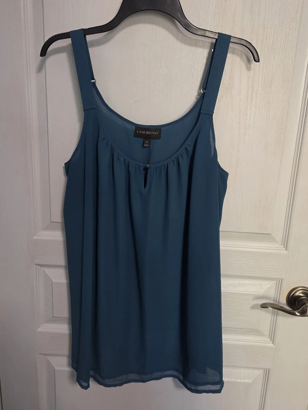 Lane Bryant | Tops | Lane Bryant Tank Teal Sheer Layering Top ...